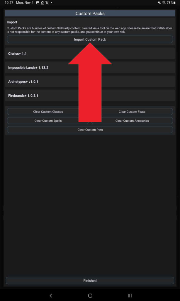How To: Installing Pathbuilder2e Custom Packs – Team+